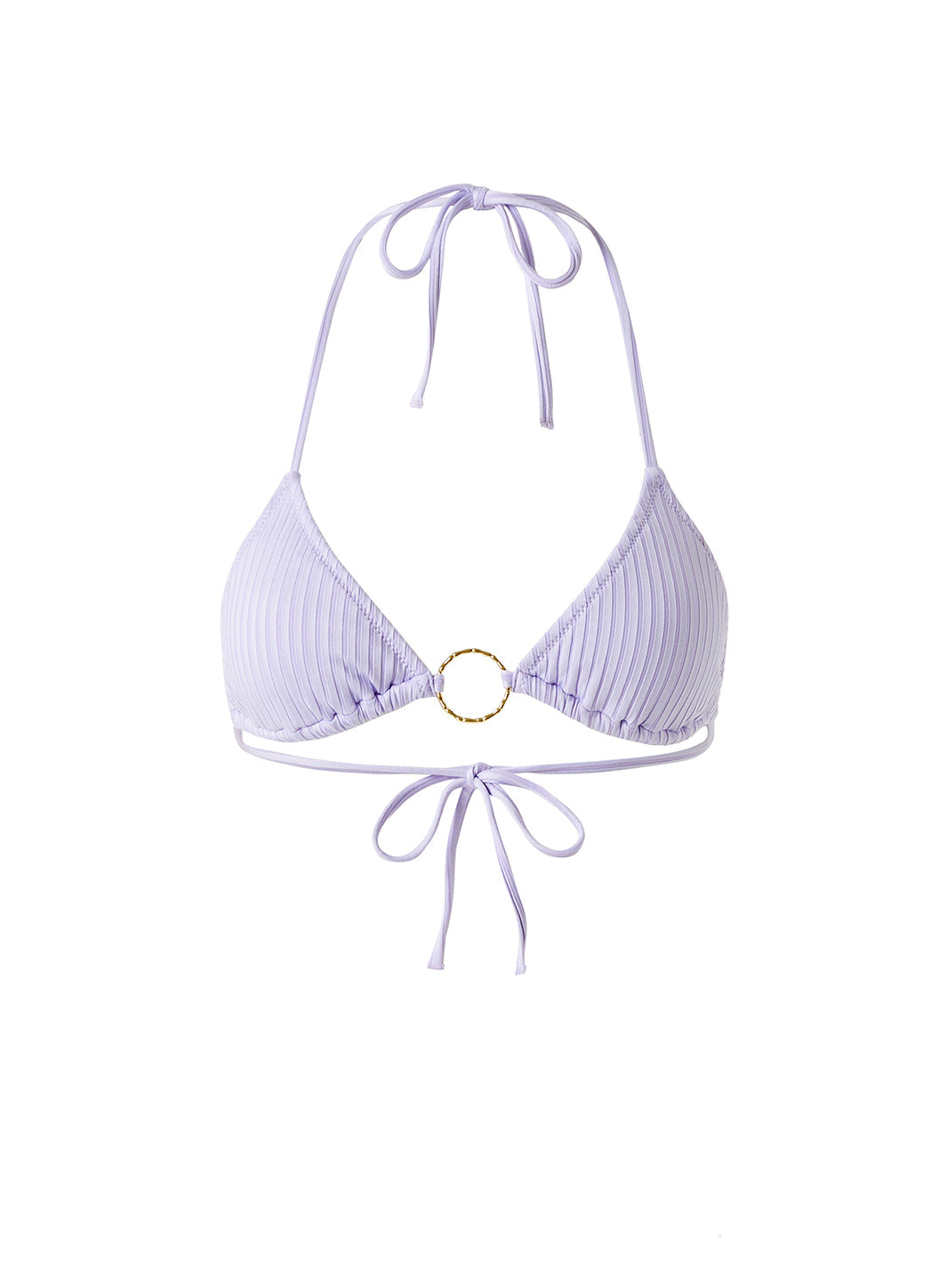 Melissa Odabash Miami Lavender Ribbed Triangle Bikini Top | Official ...